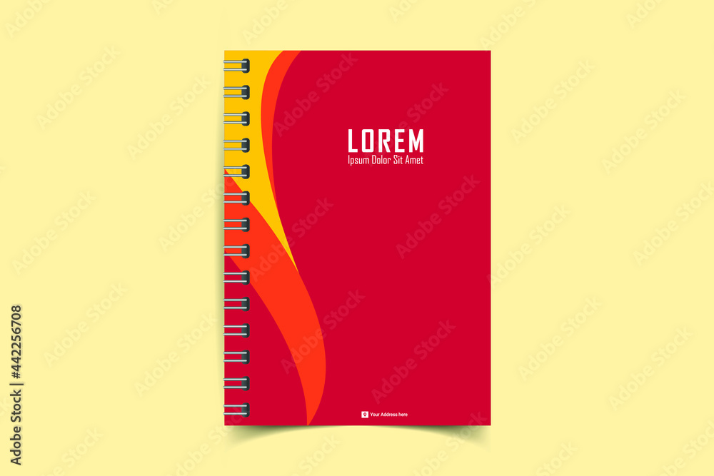 Minimalistic Notebook cover design templates. Layout set for covers of ...