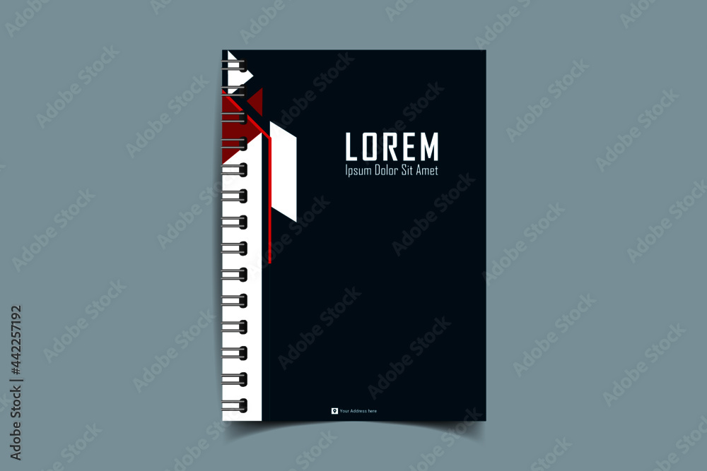 Minimalistic Notebook cover design templates. Layout set for covers of ...