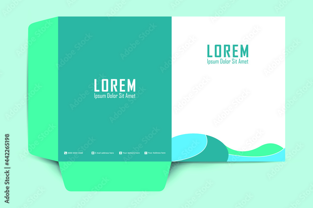 Presentation folder design template. Cover design for folder, brochure ...