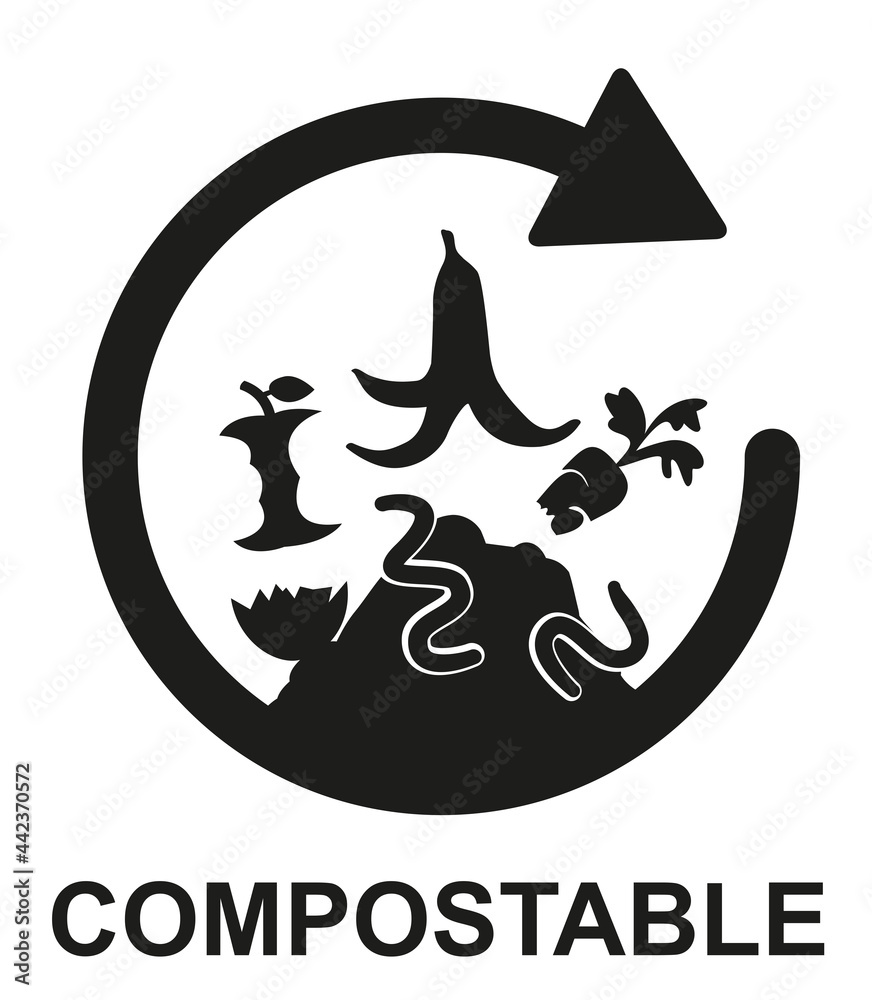 picto compost recyclage déchets 14 Stock Vector | Adobe Stock