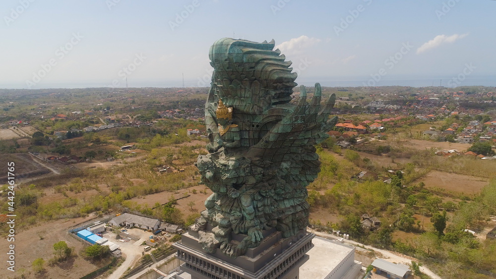 Aerial view statue hindu god garuda wisnu kencana Statue, Bali. Statue ...