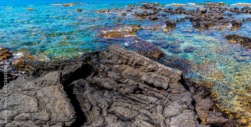 Tide Pools Formed In Ancient Lava Flows at Koloko Point, Honokohua ...