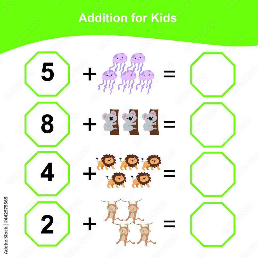 Counting game for preschool children. This worksheet is good for ...