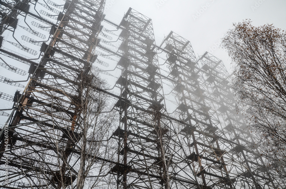 Former military radar system steel construction known as the Arc or ...