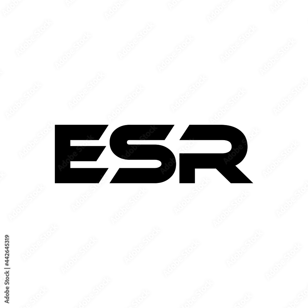 ESR letter logo design with white background in illustrator, vector ...