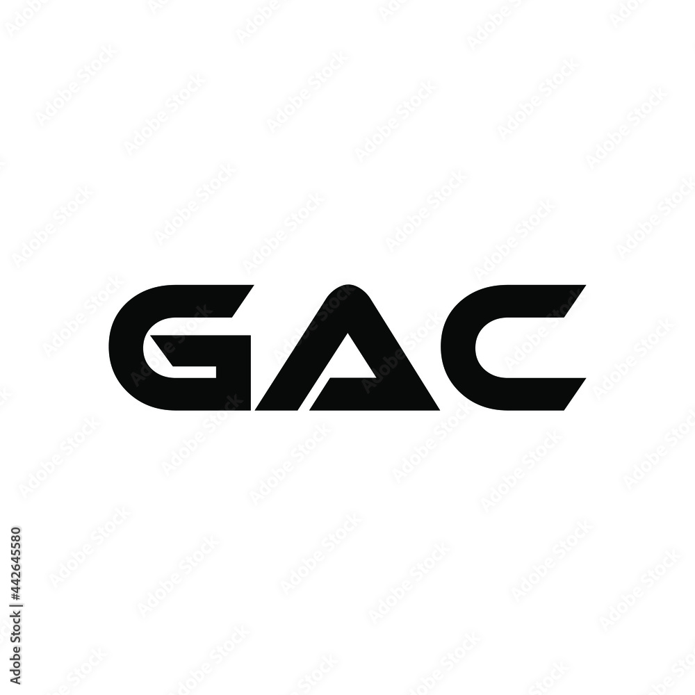 GAC letter logo design with white background in illustrator, vector ...