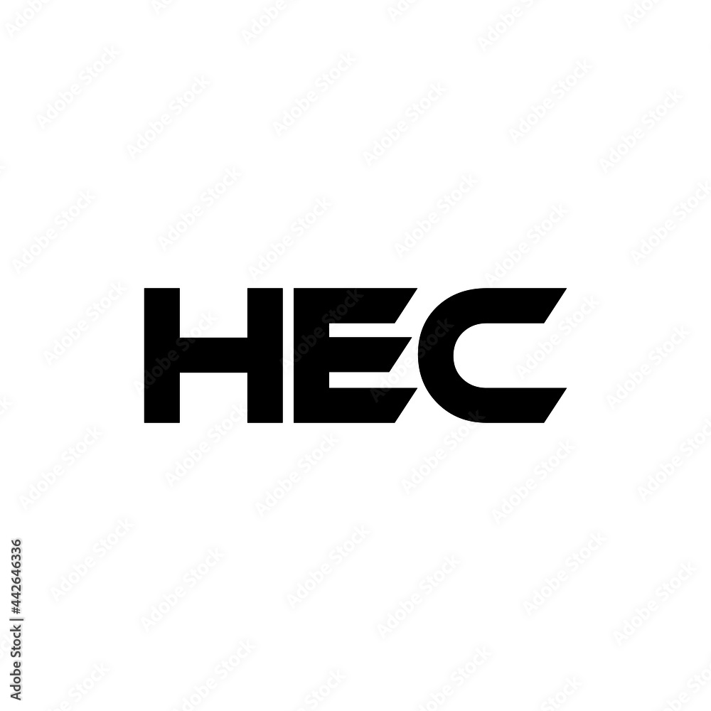 HEC letter logo design with white background in illustrator, vector ...