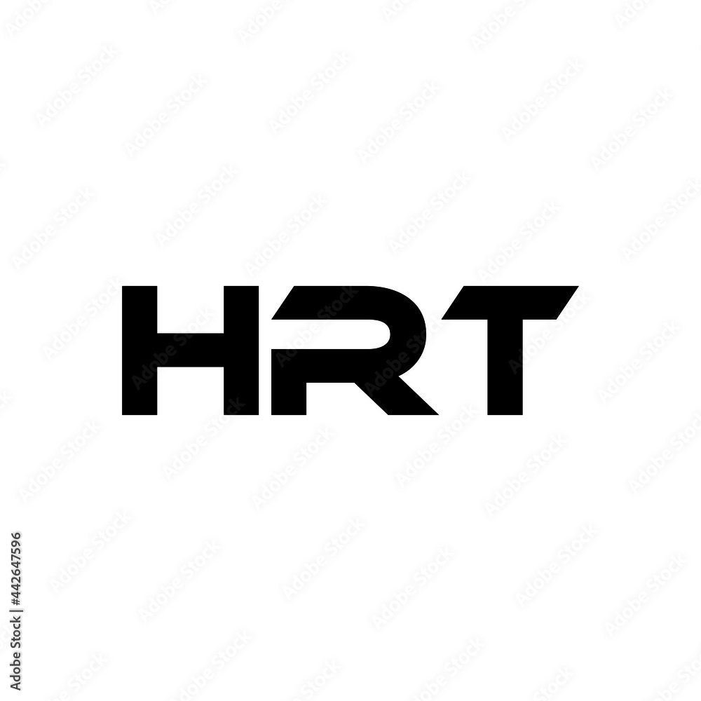 HRT letter logo design with white background in illustrator, vector ...
