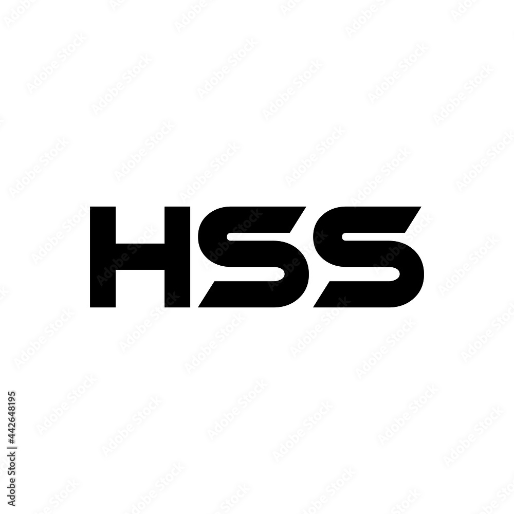 Stock-Vektorgrafik „HSS letter logo design with white background in ...