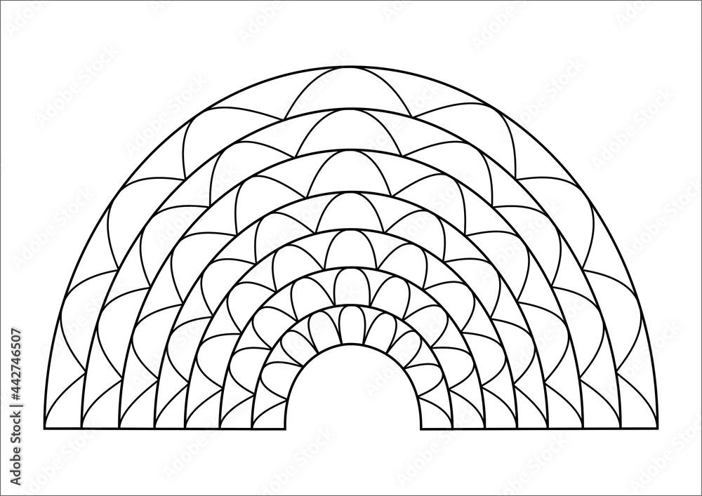 rainbow coloring page, coloring for kids, coloring for adults, coloring ...