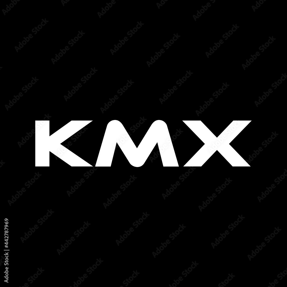 KMX letter logo design with black background in illustrator, vector ...