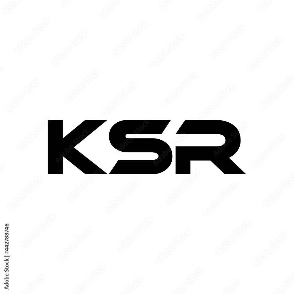 Vector de Stock KSR letter logo design with white background in ...