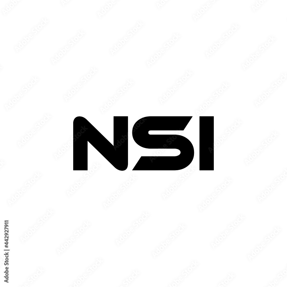 NSI letter logo design with white background in illustrator, vector ...