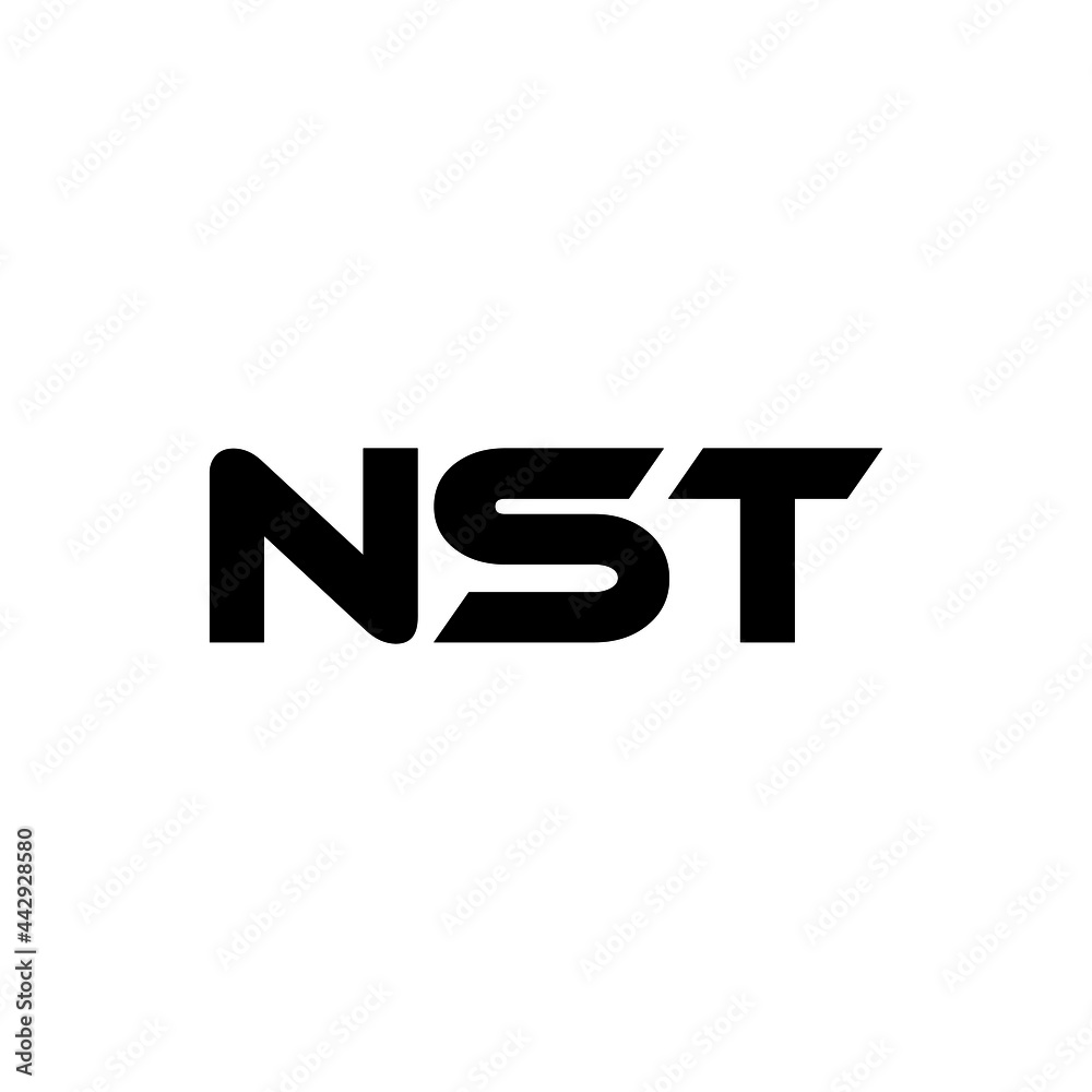 NST letter logo design with white background in illustrator, vector ...