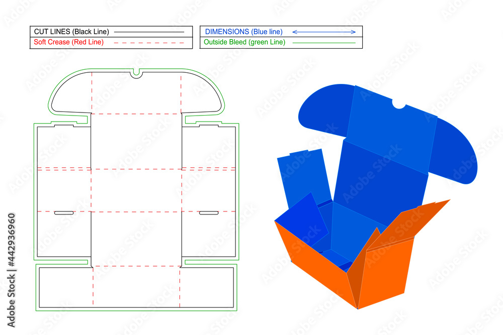 Indestructo Corrugated Mailer, Shipping Box dieline template and 3D box, editable and resizable ...