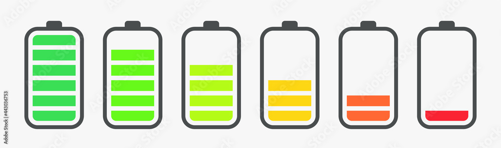 Battery charging charge indicator. Vector icon level Battery Energy ...