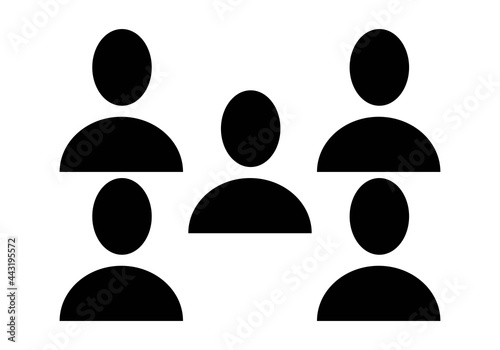 Icono de manifestación. Comunidad. Grupo de personas. Equipo de trabajo ...