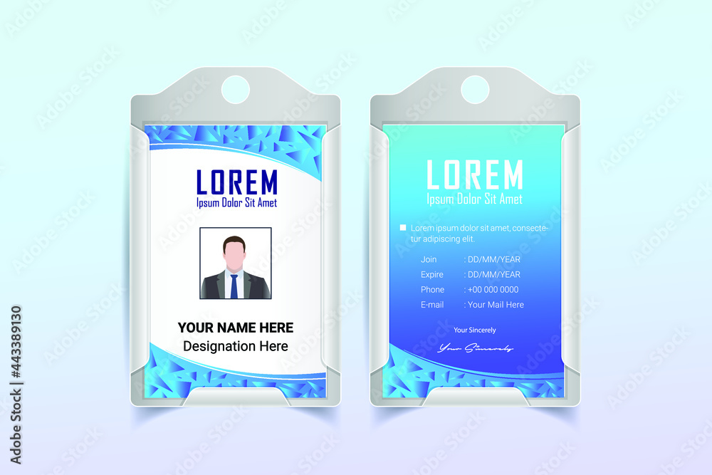 Corporate Employee ID Card Design. Luxury, Modern, Elegant ...