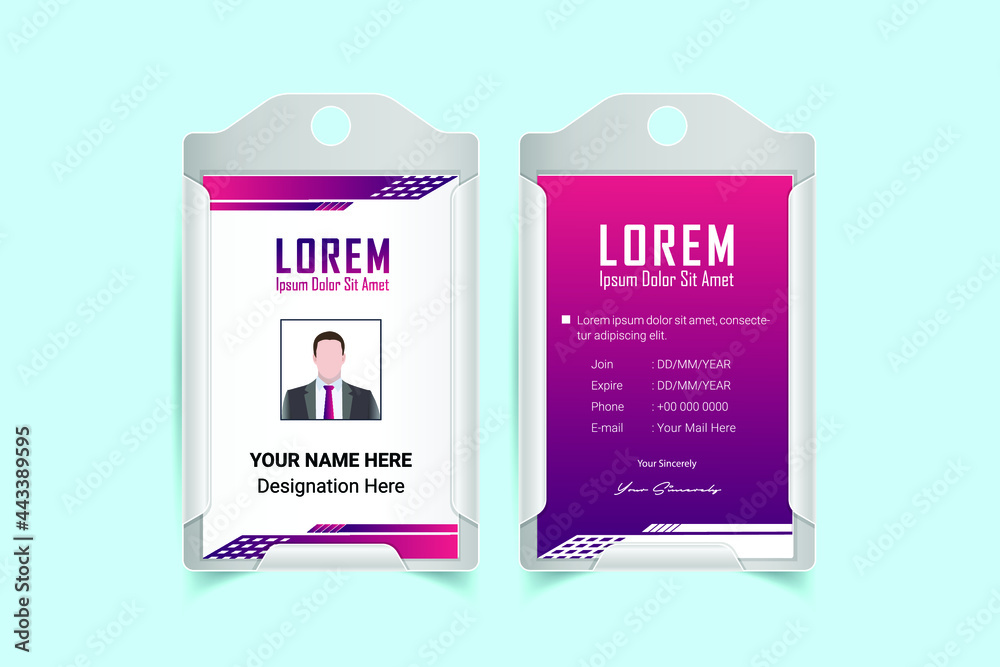 Corporate Employee ID Card Design. Luxury, Modern, Elegant ...