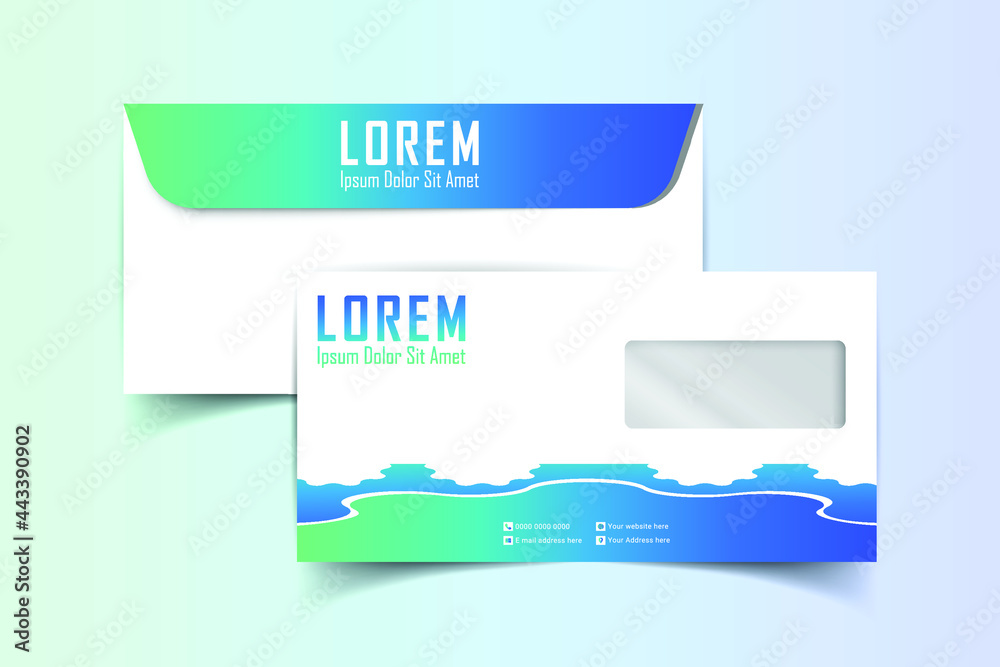 Vector de Stock DL Envelope template. DL size envelope template ...