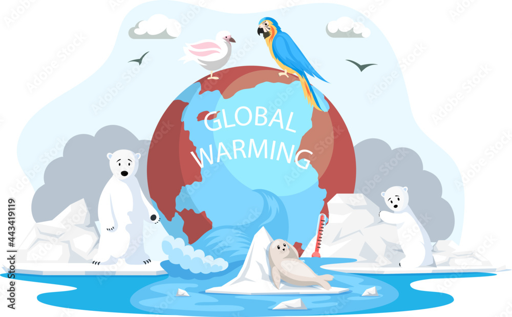 Animals and birds escape climate change and global warming on planet ...