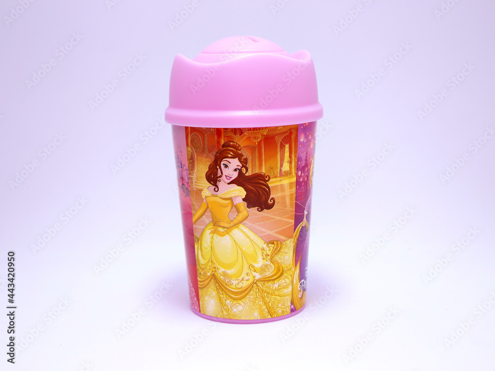 Disney Princess Piggy Bank. Glass with Disney princesses. Princess ...