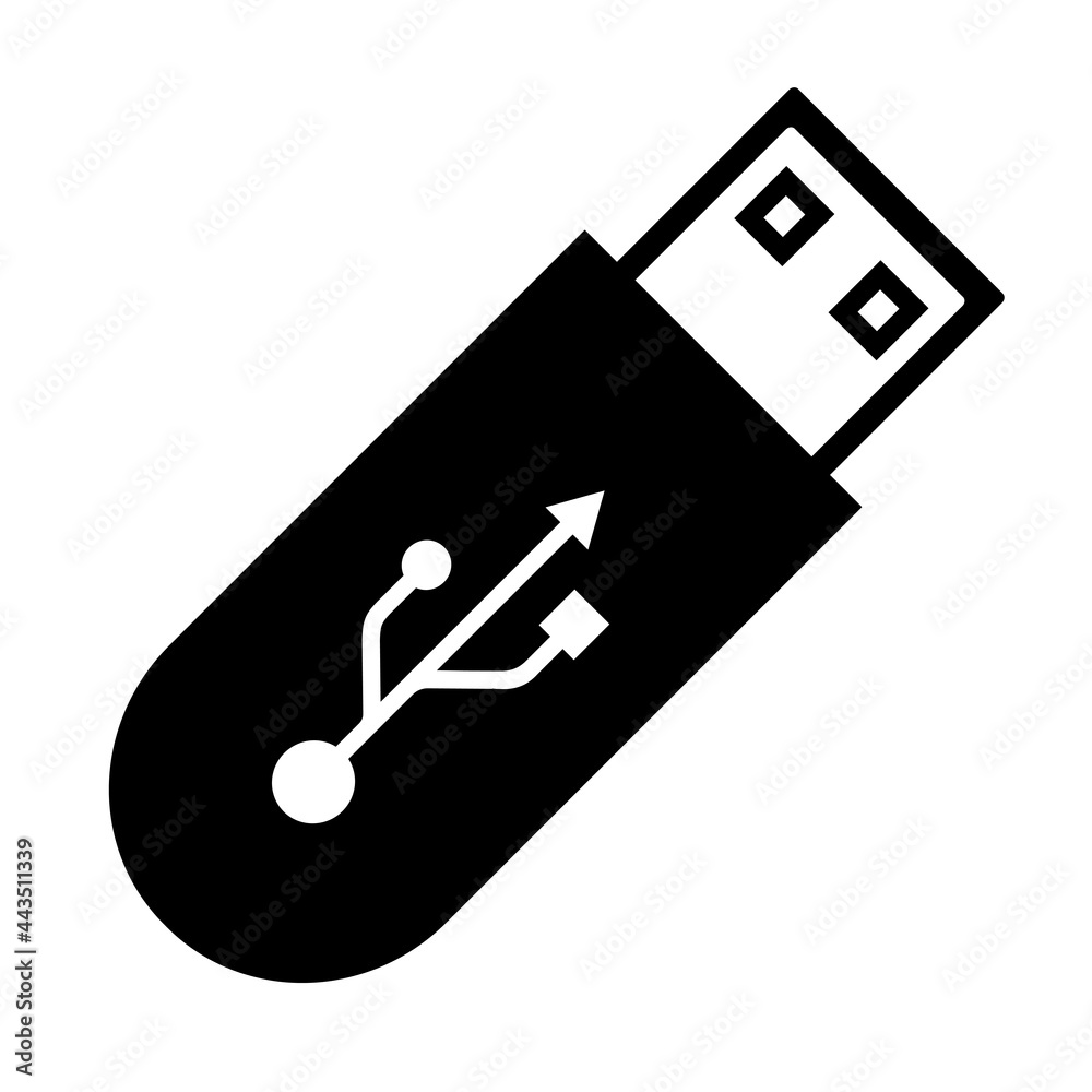 Do Not Use Flash Drive Symbol Sign Isolate On White Background,Vector ...