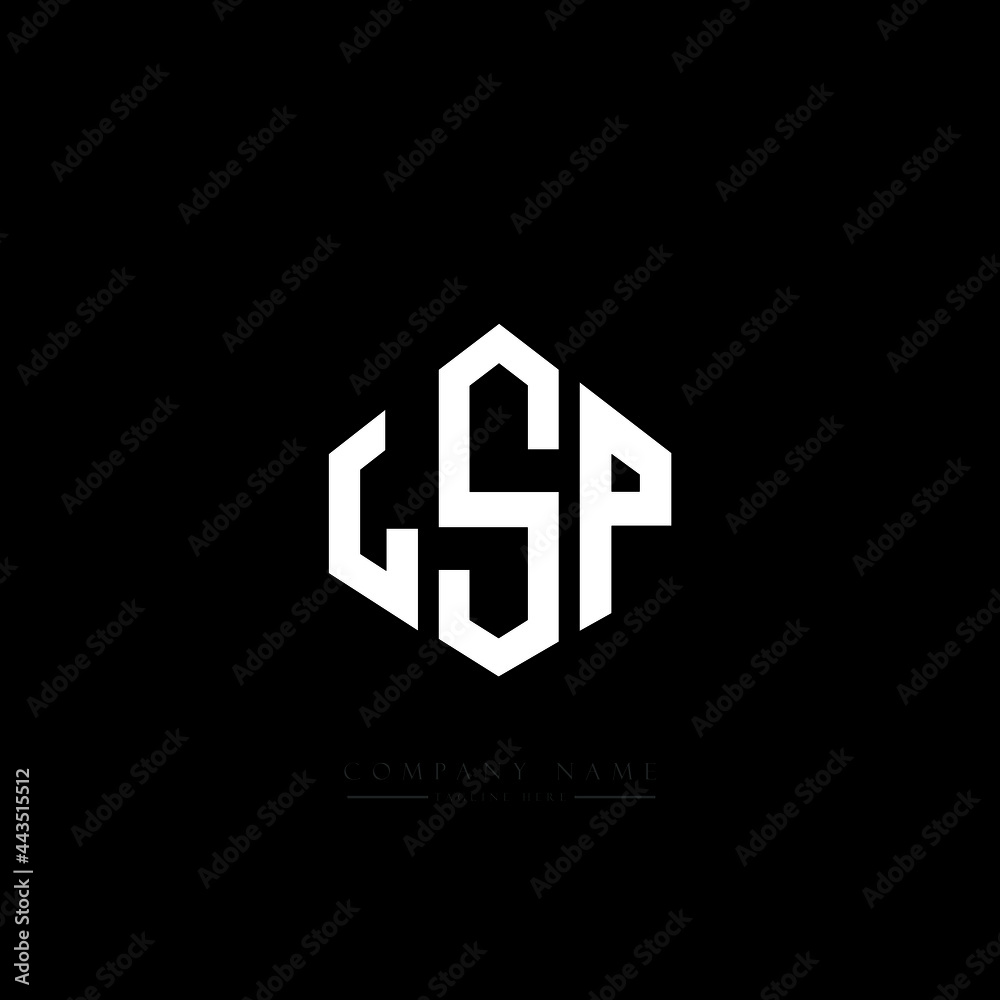 Image vectorielle Stock LSP letter logo design with polygon shape. LSP ...
