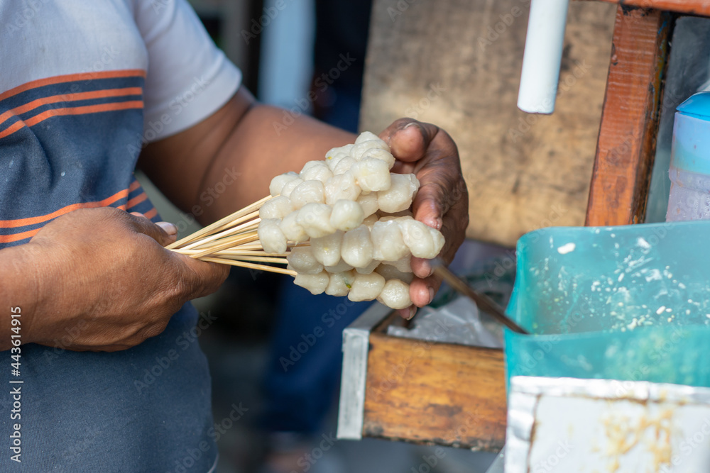 Tapioca Chewy Balls Wrapped with Egg and Deep Fried. Typical Indonesian ...
