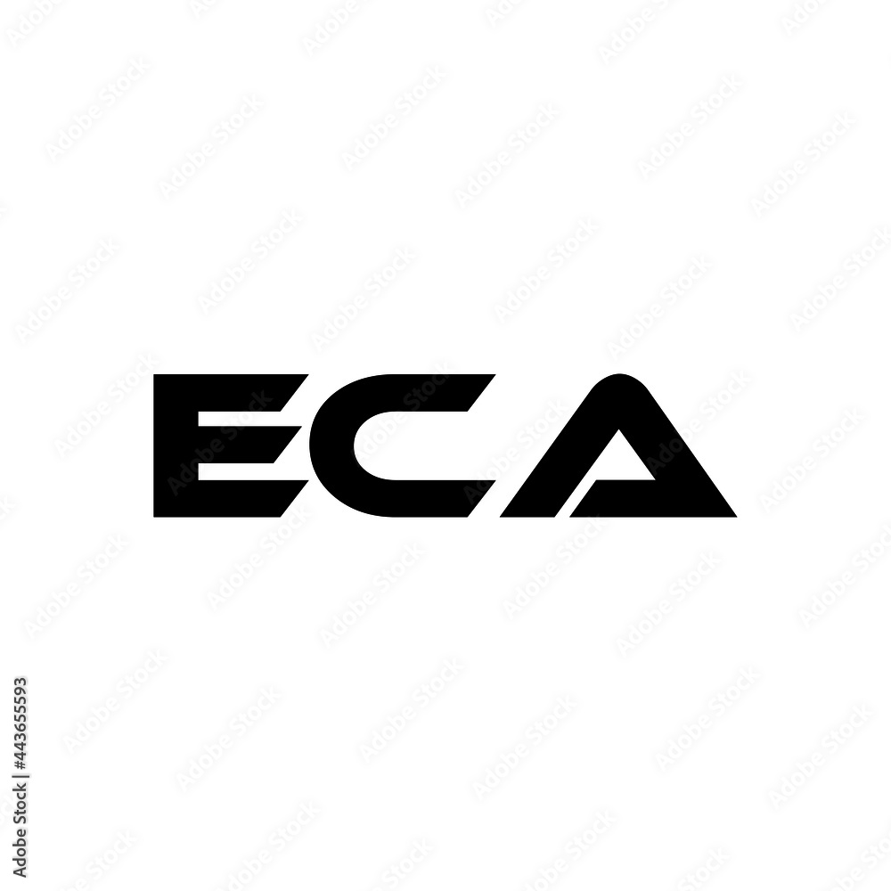 ECA letter logo design with white background in illustrator, vector ...