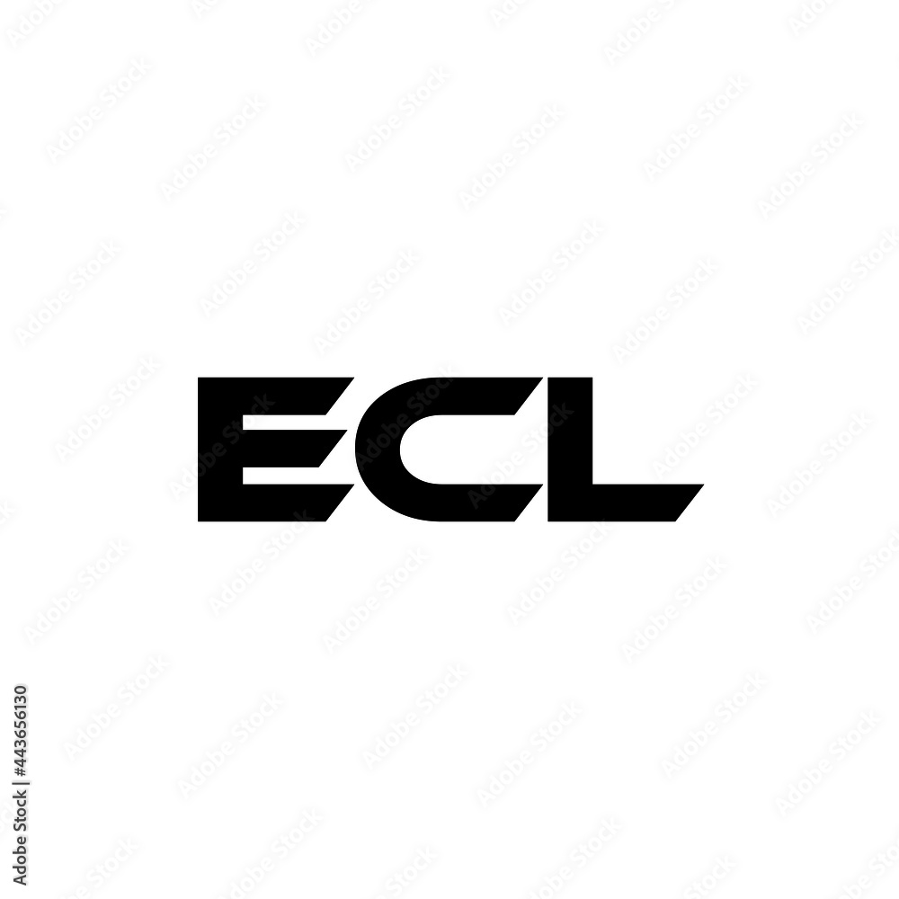 ECL letter logo design with white background in illustrator, vector ...