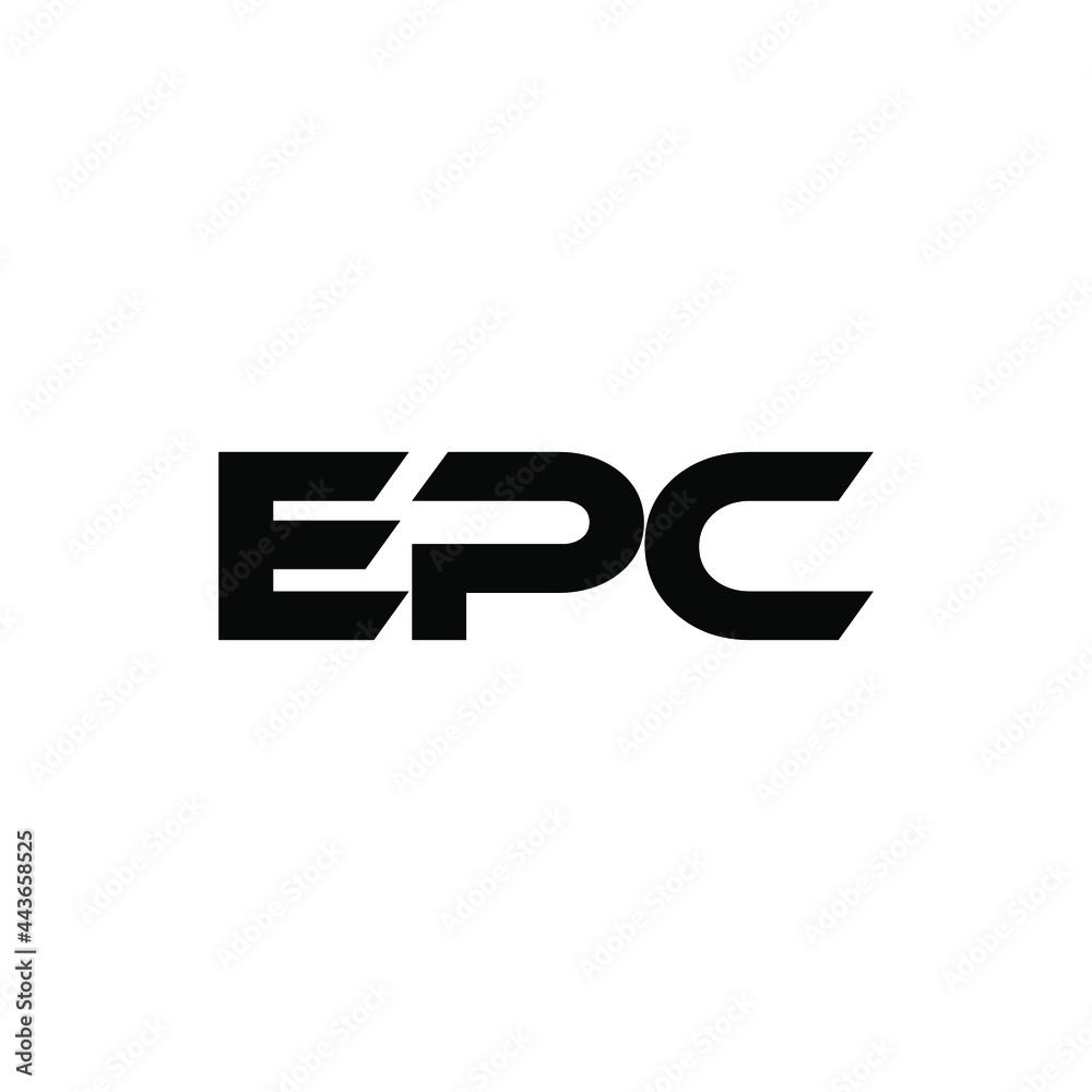 EPC letter logo design with white background in illustrator, vector ...