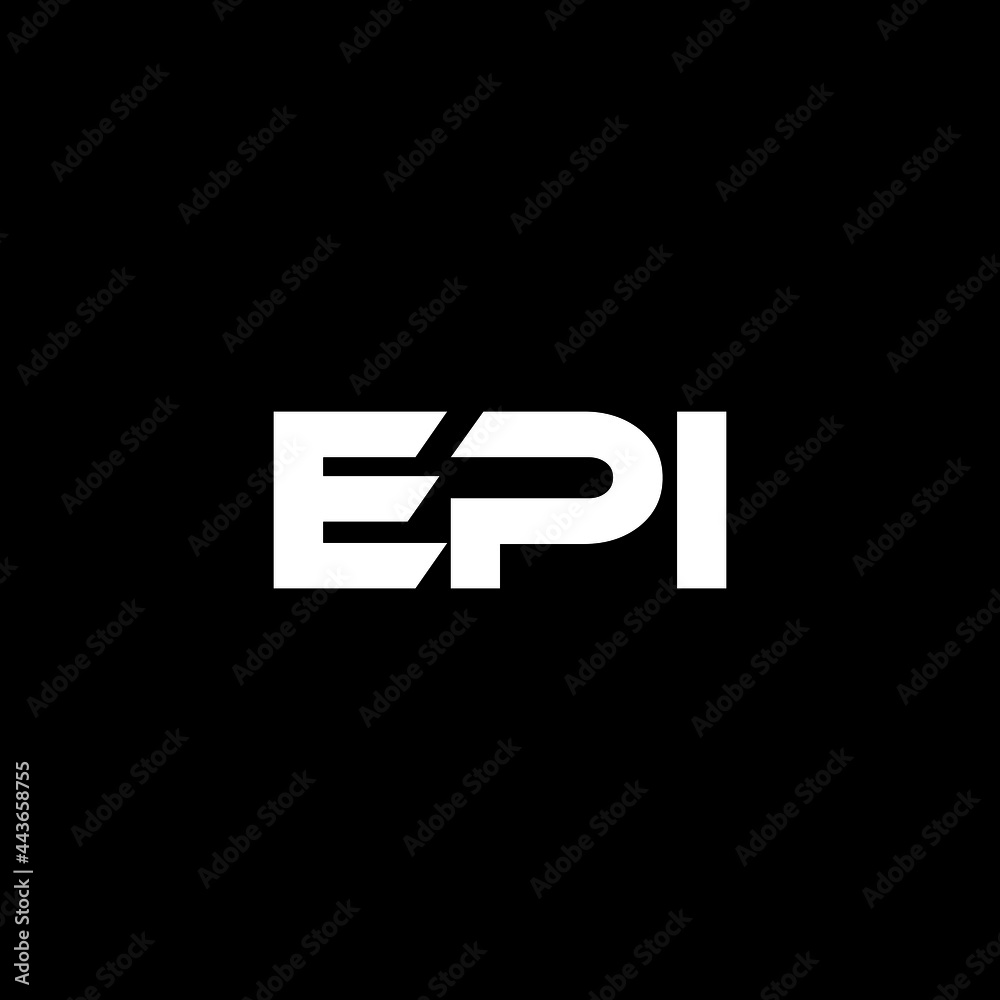 EPI letter logo design with black background in illustrator, vector ...