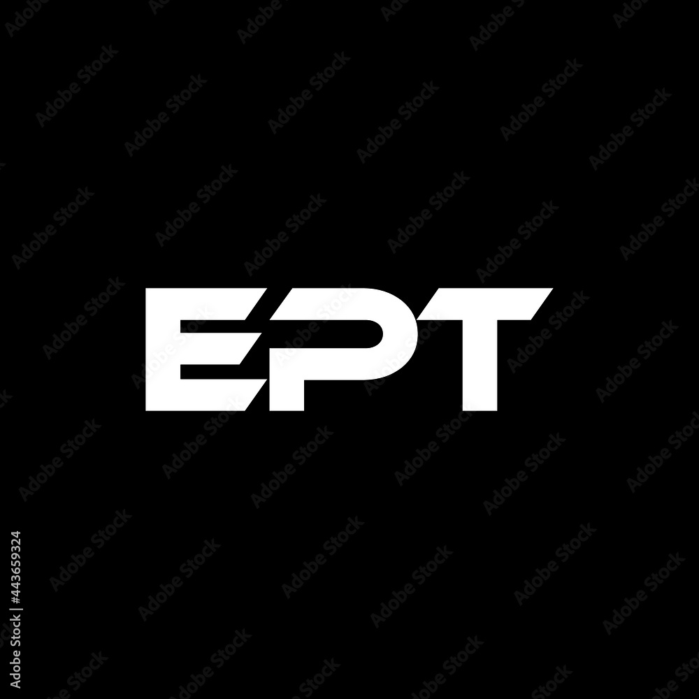 EPT letter logo design with black background in illustrator, vector ...