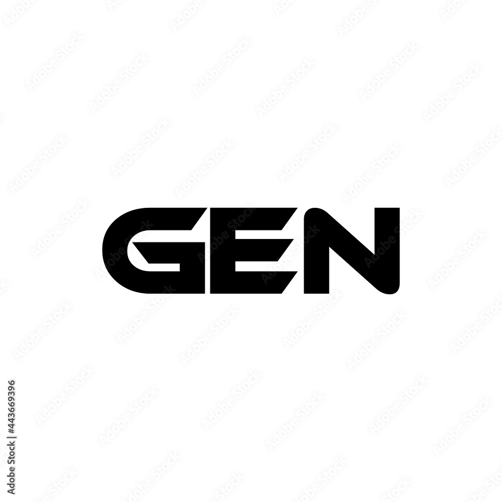GEN letter logo design with white background in illustrator, vector ...