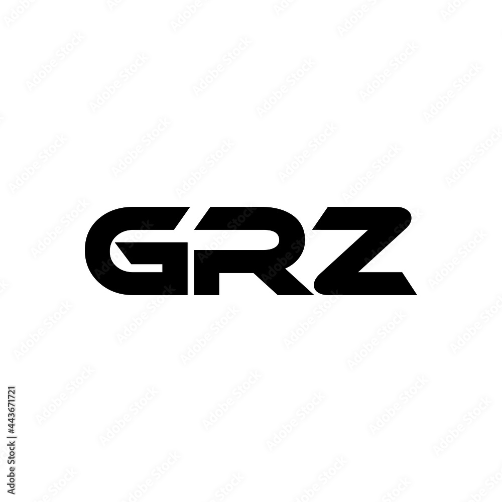 Image vectorielle Stock GRZ letter logo design with white background in ...