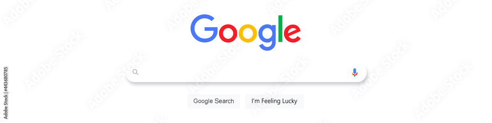 Google search bar. Google Input Panel. Classic search box with shadow ...