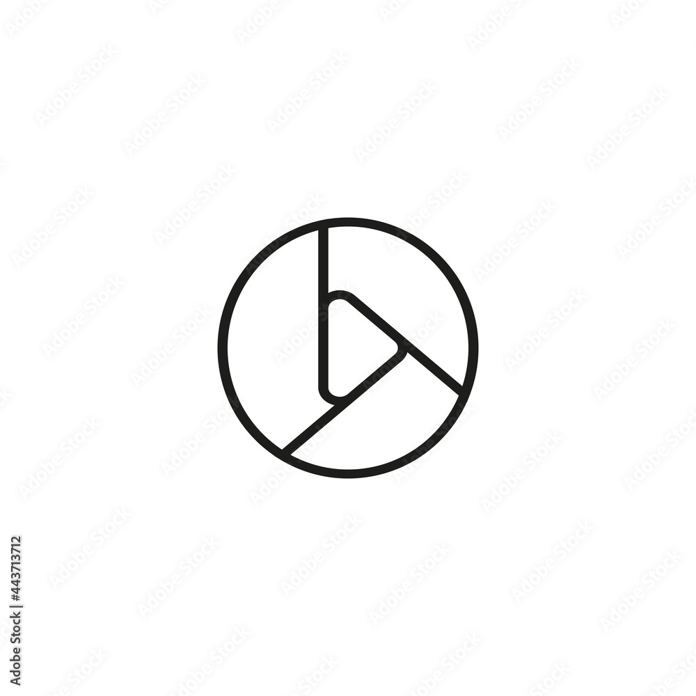 Number zero and arrow sign. vector logo design Stock Vector | Adobe Stock