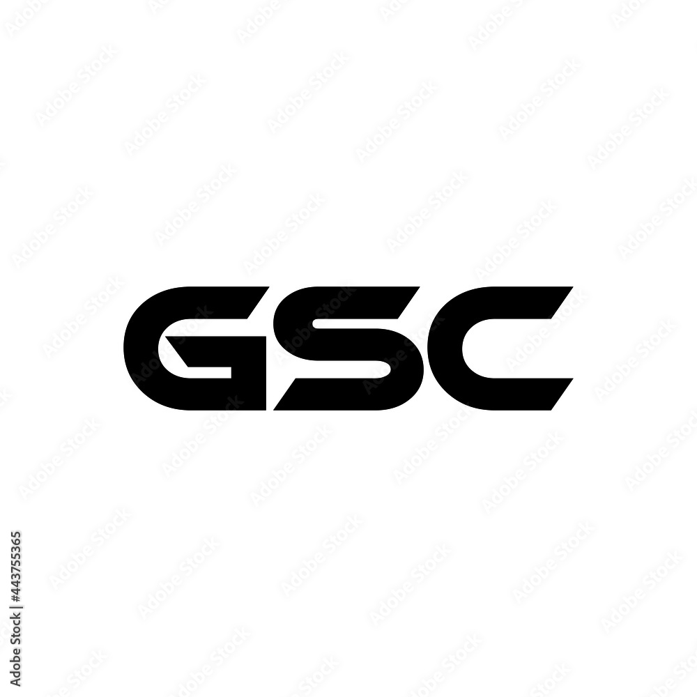 GSC letter logo design with white background in illustrator, vector ...