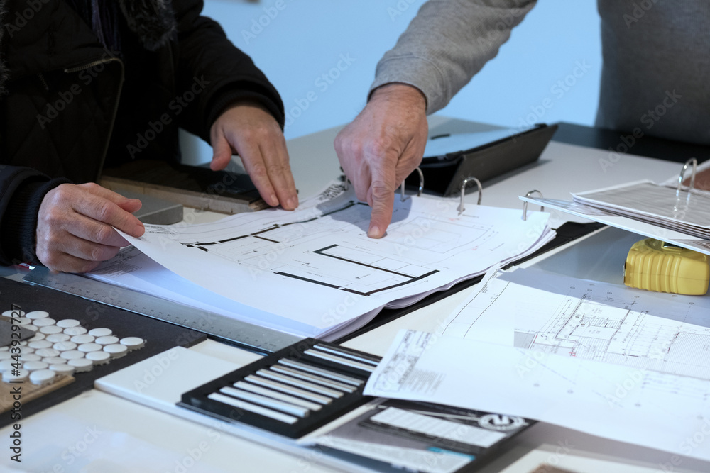 Color swatches and samples for interior design Stock Photo | Adobe Stock