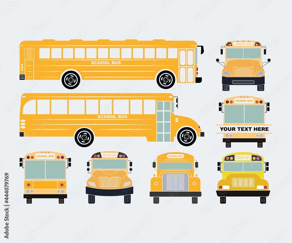 Image vectorielle Stock School Bus Printable Vector Illustration ...