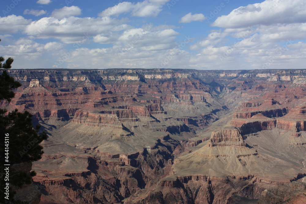 overlooking the expansive south rim of the grand canyon from hermit's ...