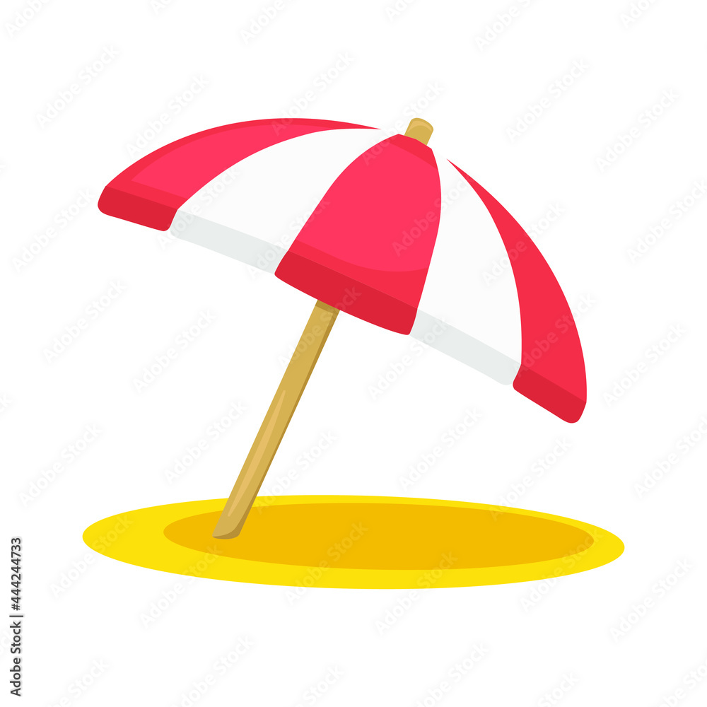Umbrella Beach Sign Emoji Icon Illustration. Summer Parasol Vector ...