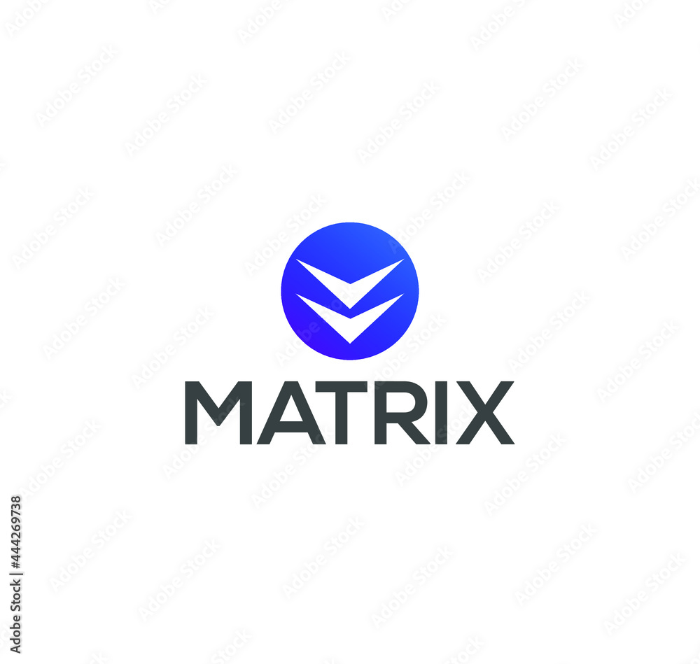 matrix logo with a symbol. matrix company brand logo. Stock Vector ...