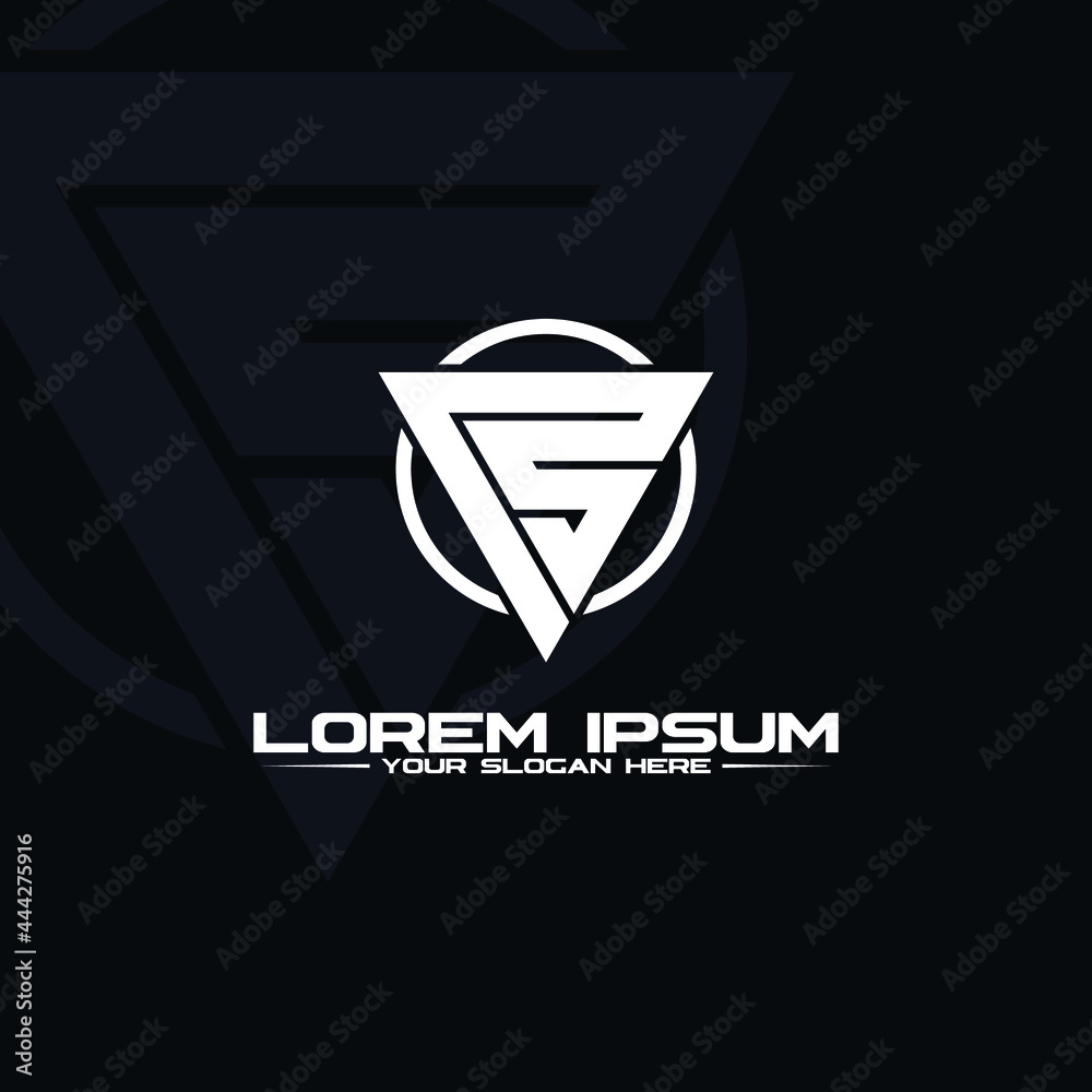 Letter PS triangle logo design vector. games logo. Stock Vector | Adobe ...