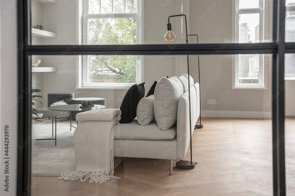 From inside side view of sofa Stock Photo | Adobe Stock