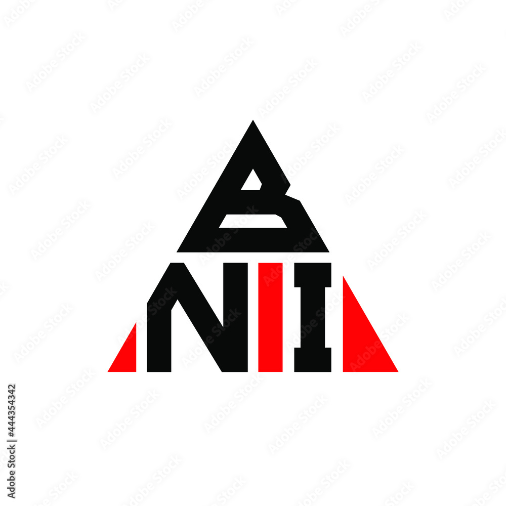 BNI triangle letter logo design with triangle shape. BNI triangle logo ...