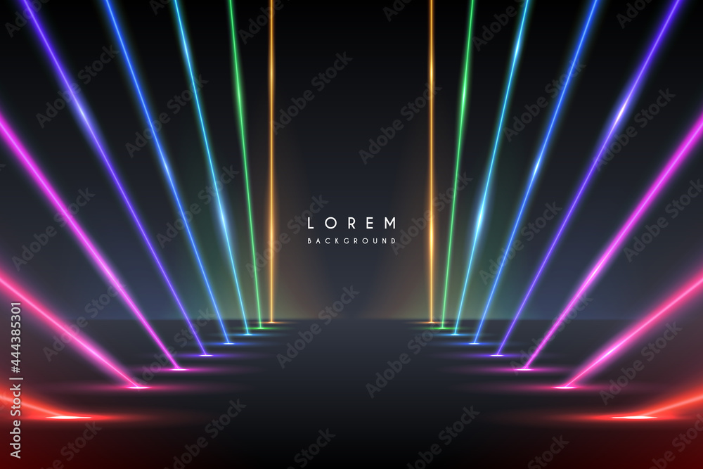 Abstract neon color lights background Stock Vector | Adobe Stock
