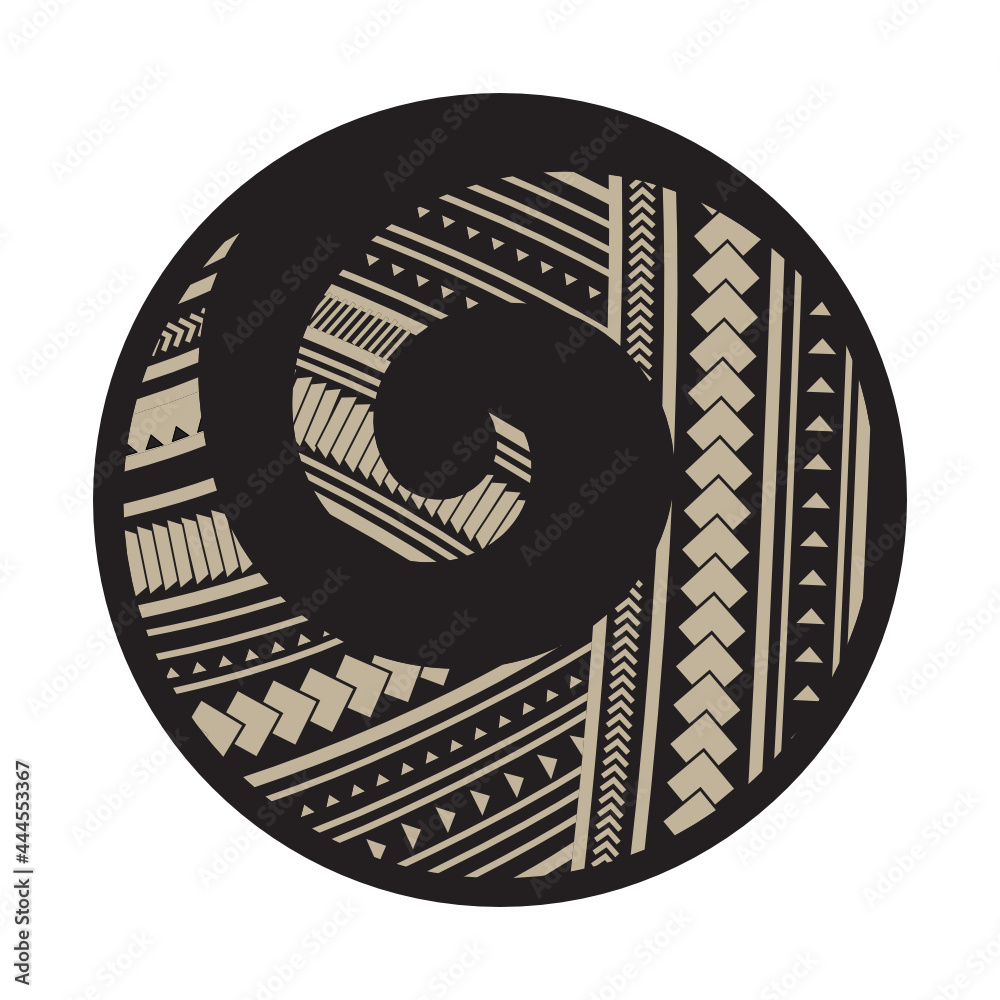 Koru. Maori symbol is a spiral shape based on silver fern frond Stock ...