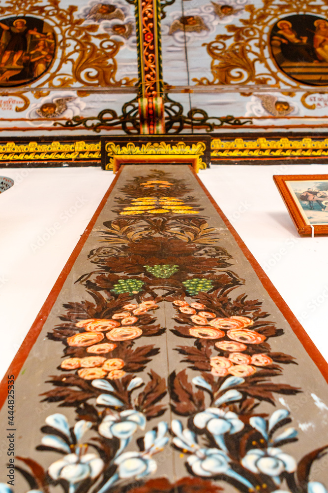 Ceiling of the St Thomas church in Palayur (Palayoor) in the Thrissur ...